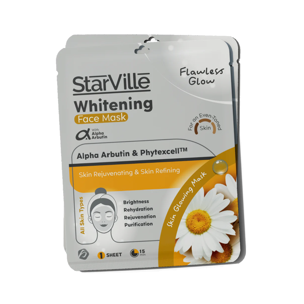 Starville Whitening Sheet Mask Alpha Arbutin & Phytexcell – Haidy